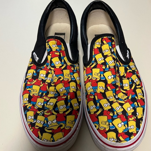 Vans | Shoes | Van Custom Made Simpsons Slipon | Poshmark